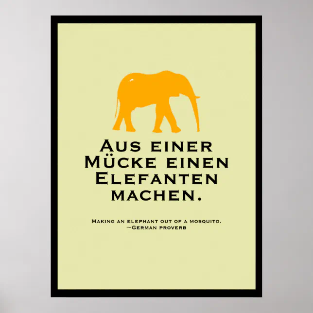 German Proverb Poster | Zazzle