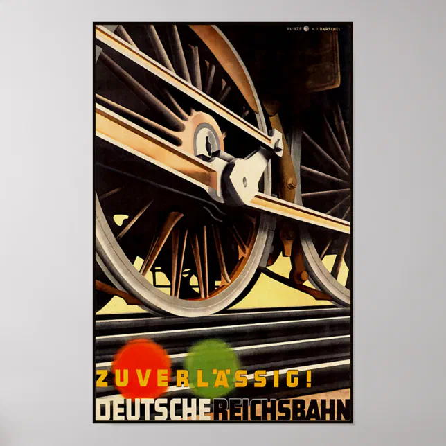 German Reichsbah vintage travel poster | Zazzle