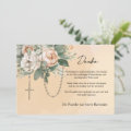 German Rosary Floral Funeral Condolence Sympathy Thank You Card | Zazzle