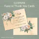 German Rosary Floral Funeral Condolence Sympathy Thank You Card | Zazzle
