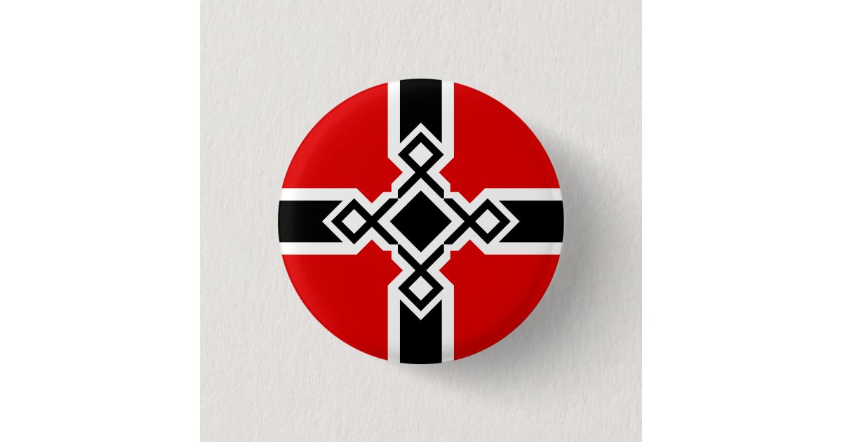German Rune Cross Badge Button | Zazzle