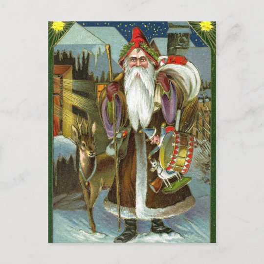 German Santa Christmas Postcards | Zazzle.com