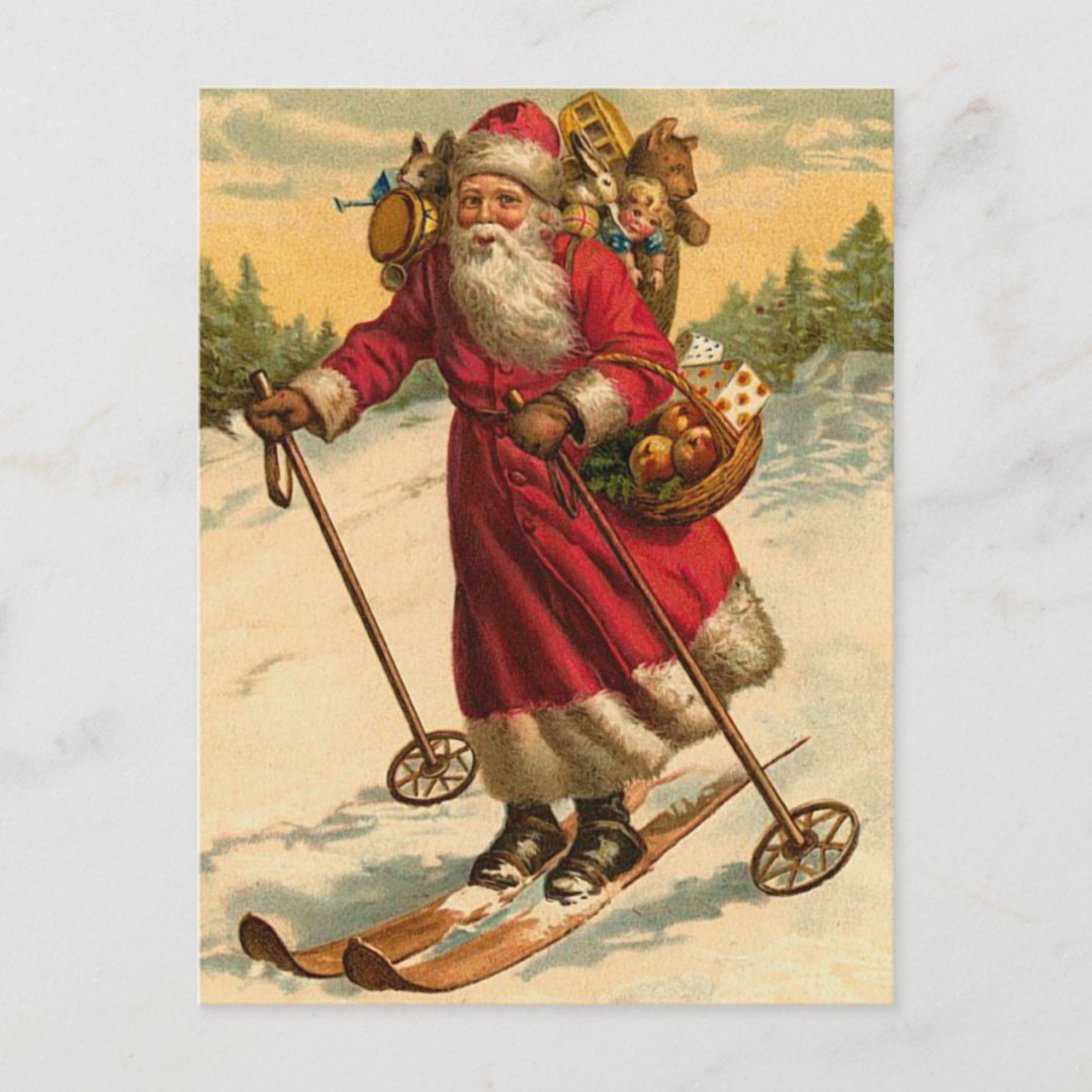 German Santa Christmas Postcards | Zazzle