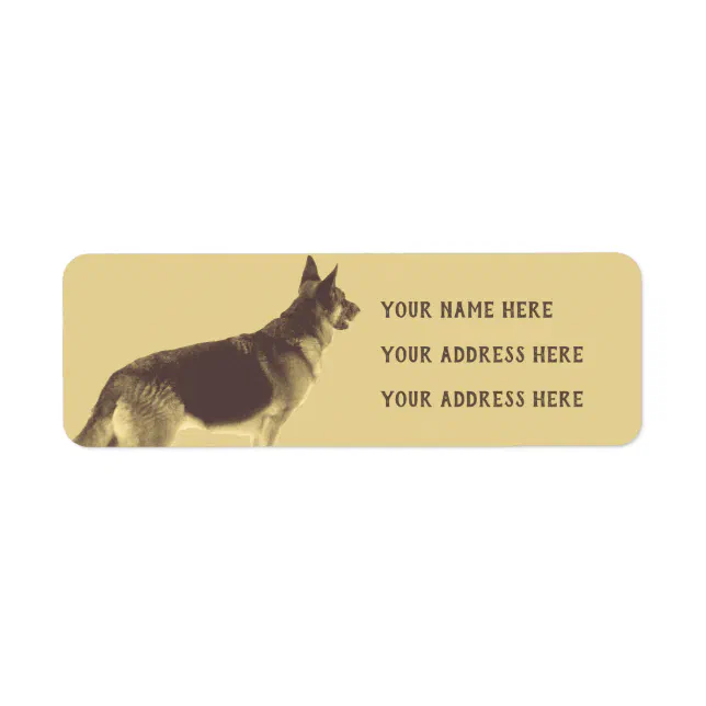 German Shepherd Address Labels | Zazzle