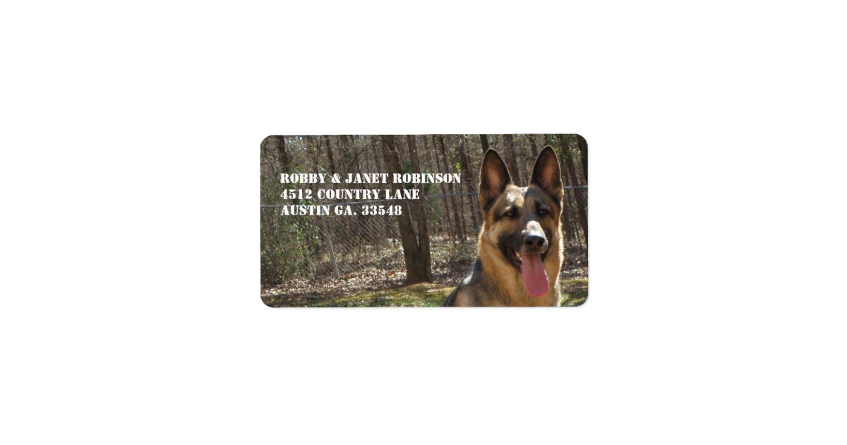 German Shepherd Address Stickers | Zazzle