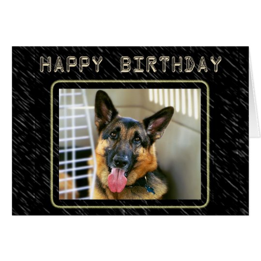 German Shepherd Birthday Card | Zazzle