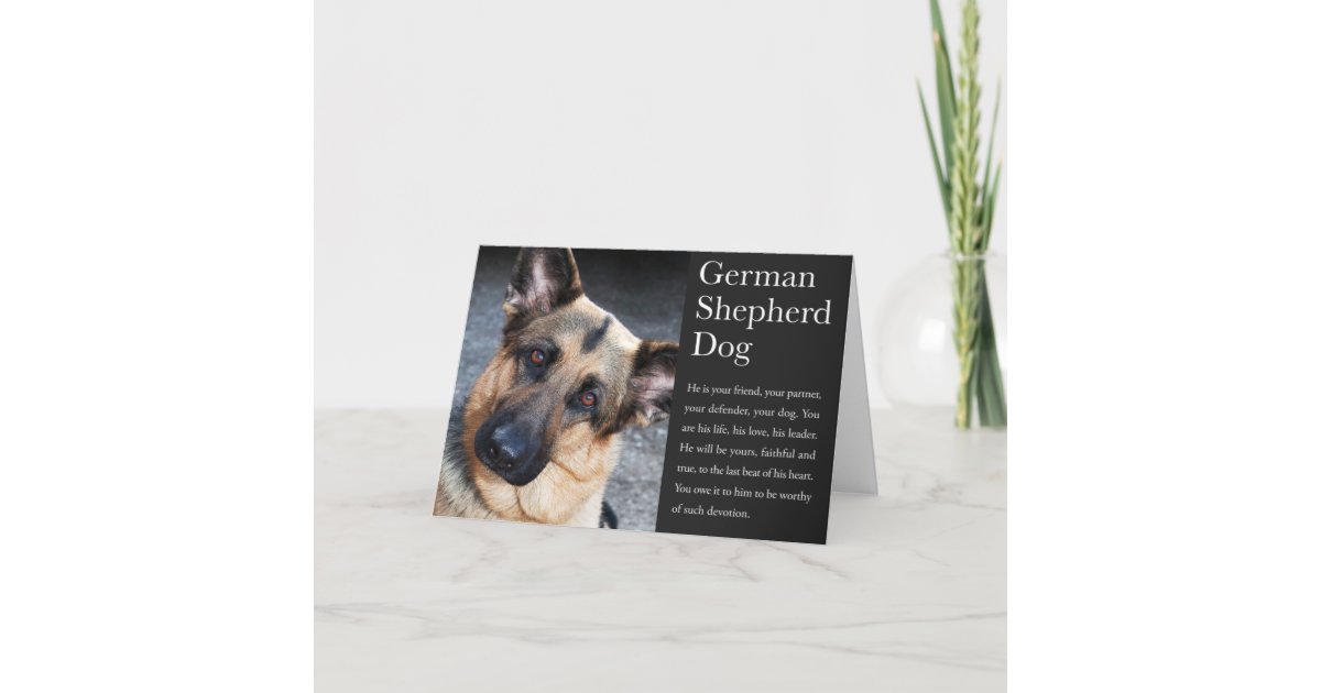 German Shepherd Card | Zazzle