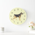 German Shepherd Dog Breed Wall Clocks | Zazzle