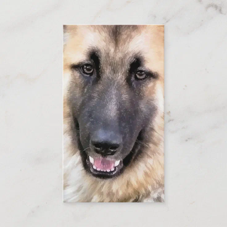 GERMAN SHEPHERD DOG BUSINESS CARD | Zazzle