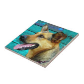German Shepherd Dog Face Ceramic Tile | Zazzle