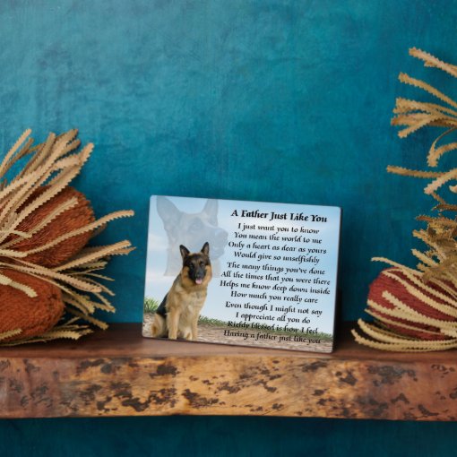 German Shepherd Dog Father Poem Plaque | Zazzle