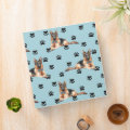 German Shepherd Dog Paw Prints Pattern 3 Ring Binder | Zazzle