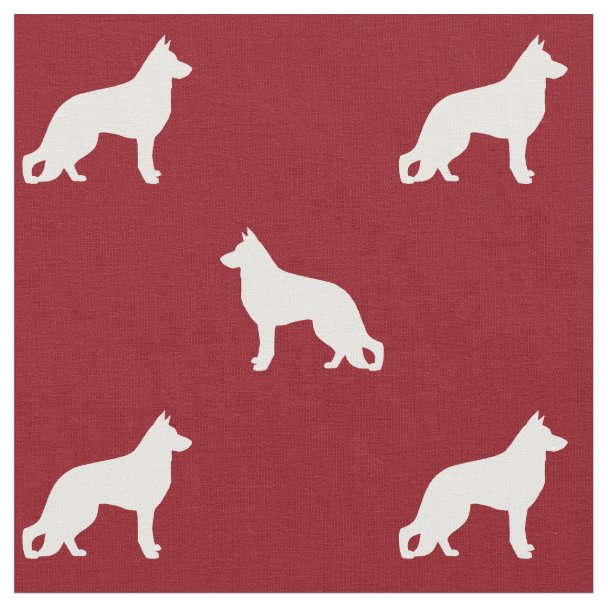 German Shepherd Pattern Fabric | Zazzle