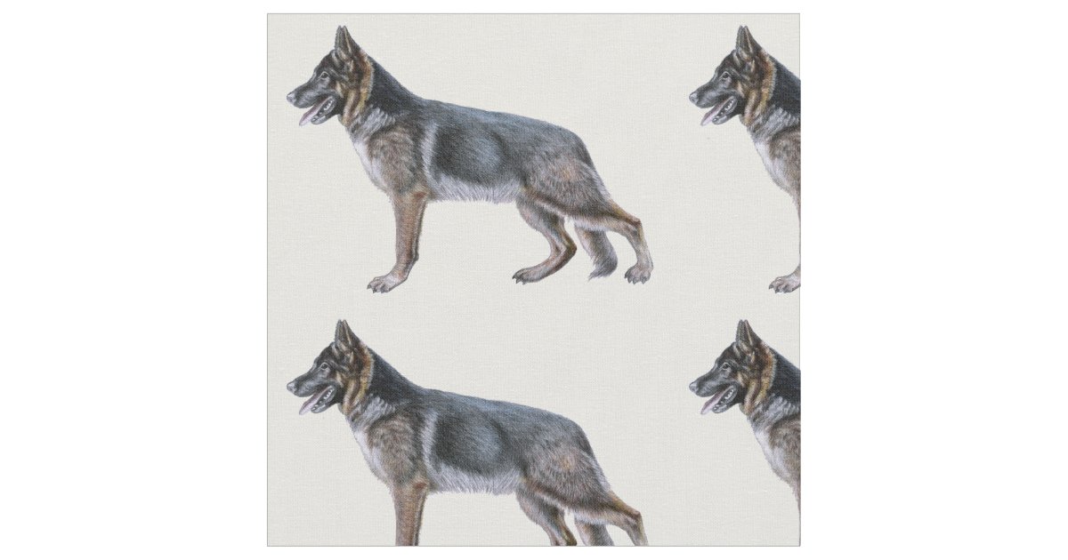 German Shepherd fabric | Zazzle