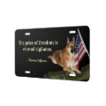 German Shepherd Freedom Front License Plate | Zazzle