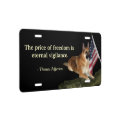 German Shepherd Freedom Front License Plate | Zazzle