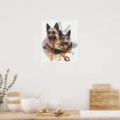 German Shepherd "Ghost" Collage Poster | Zazzle