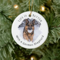 German Shepherd GSD Photo Life Is Better Ceramic Ornament | Zazzle