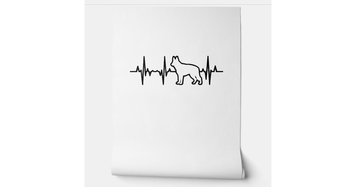 German Shepherd Heartbeat Wallpaper | Zazzle