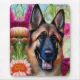 German Shepherd in the Garden Mouse Pad | Zazzle