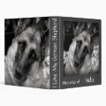 German Shepherd Memory book 3 Ring Binder | Zazzle