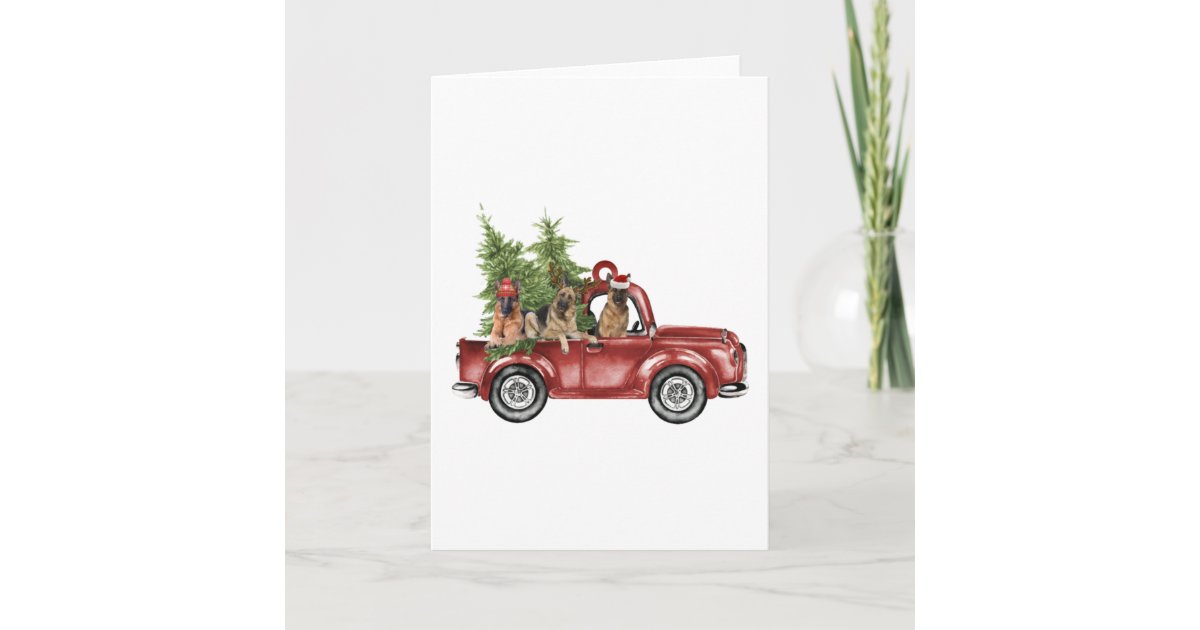 German Shepherd Merry Christmas Ideas Dog Cosplay Card | Zazzle