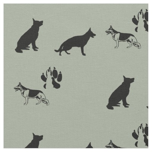 German Shepherd Pattern Fabric | Zazzle
