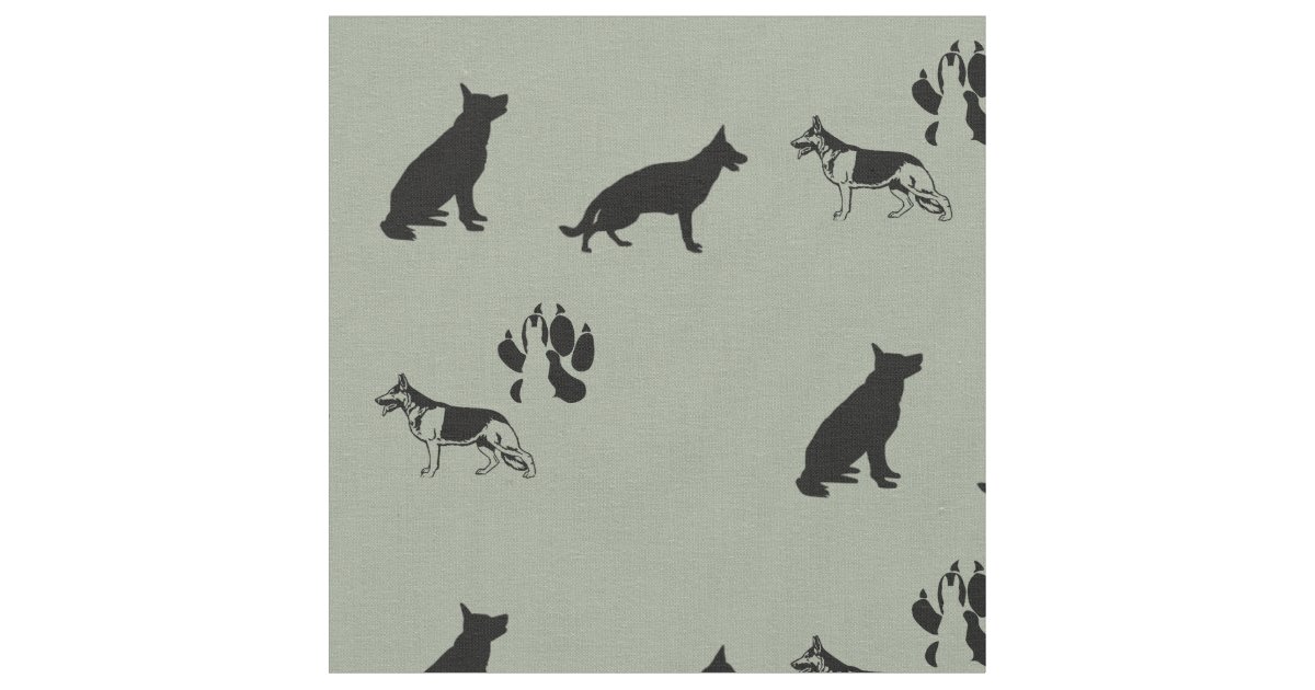 German Shepherd Pattern Fabric | Zazzle