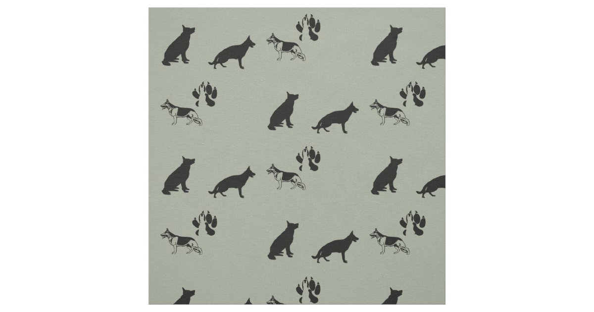 German Shepherd Pattern Fabric | Zazzle