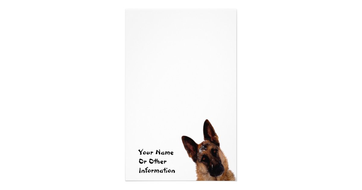German Shepherd Photo Personalized Stationary Stationery | Zazzle.com