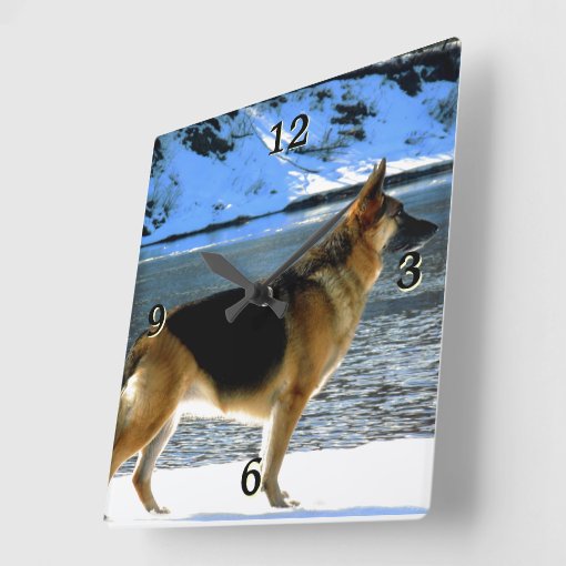 German Shepherd Photo Wall Clock | Zazzle