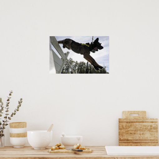 German Shepherd Police Dog Poster | Zazzle