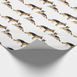 German Shepherd Police K9 Dogs Wrapping Paper | Zazzle