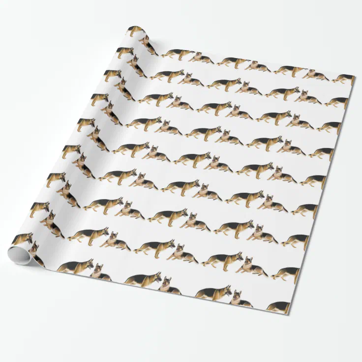 German Shepherd Police K9 Dogs Wrapping Paper | Zazzle