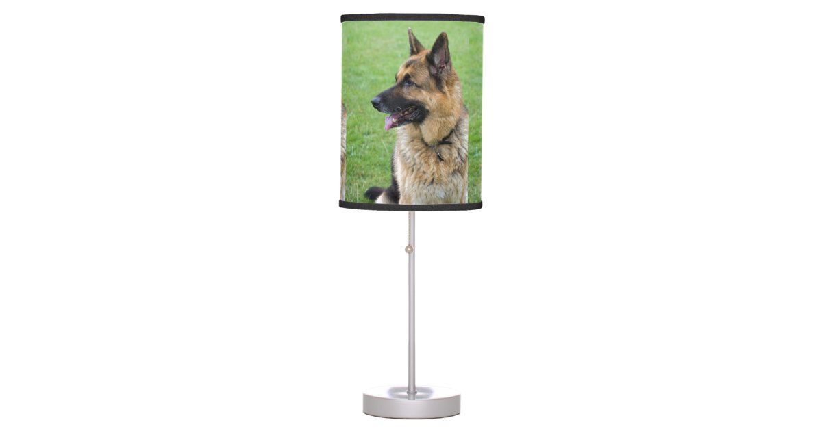 German Shepherd Profile Table Lamp | Zazzle