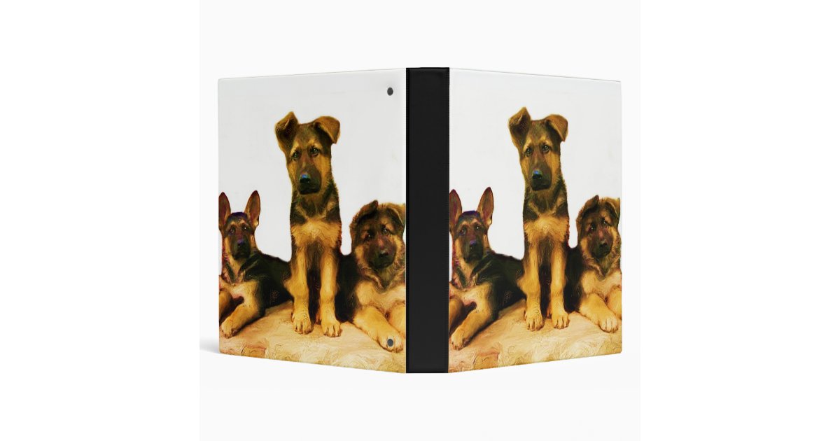 German Shepherd puppies binder | Zazzle