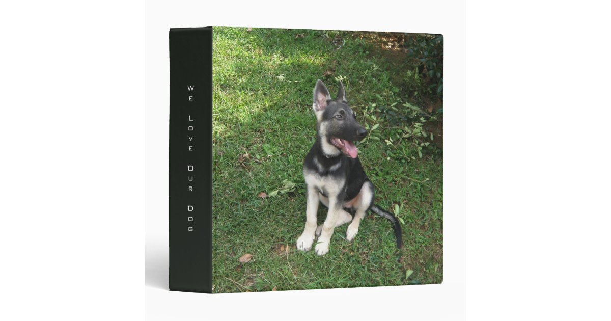 German Shepherd Puppy Binder | Zazzle