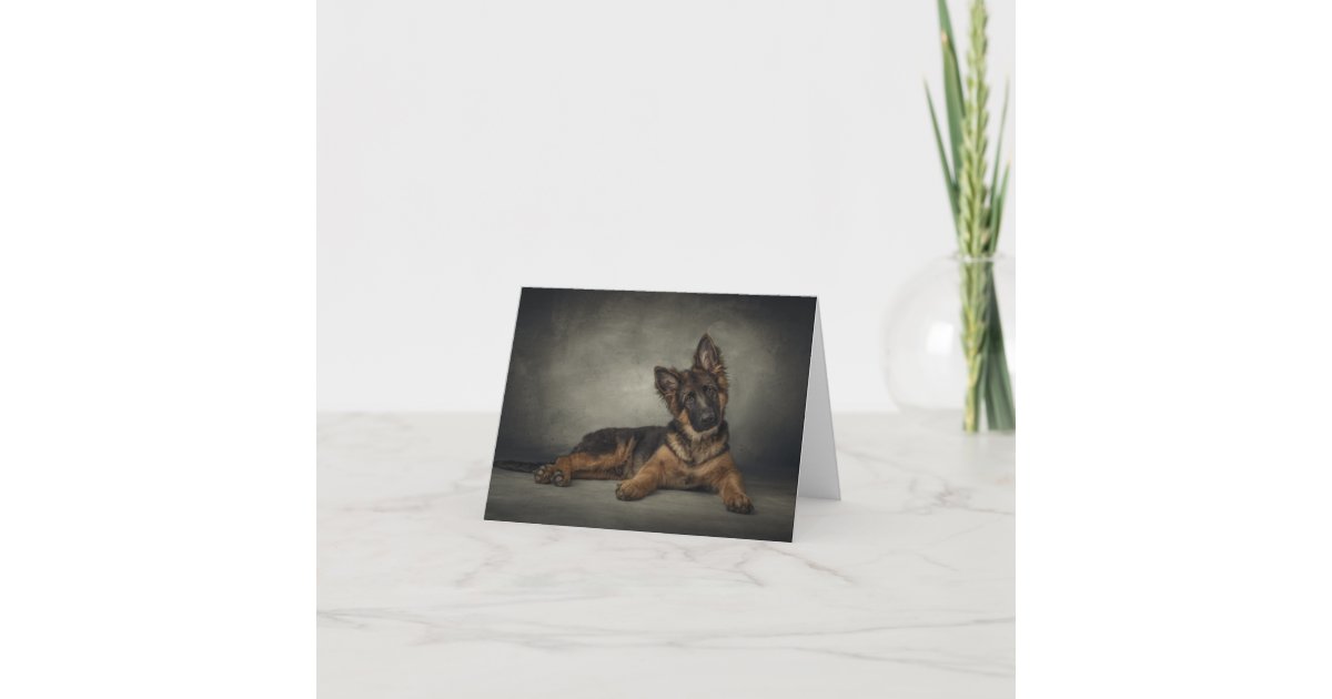 German shepherd puppy card | Zazzle