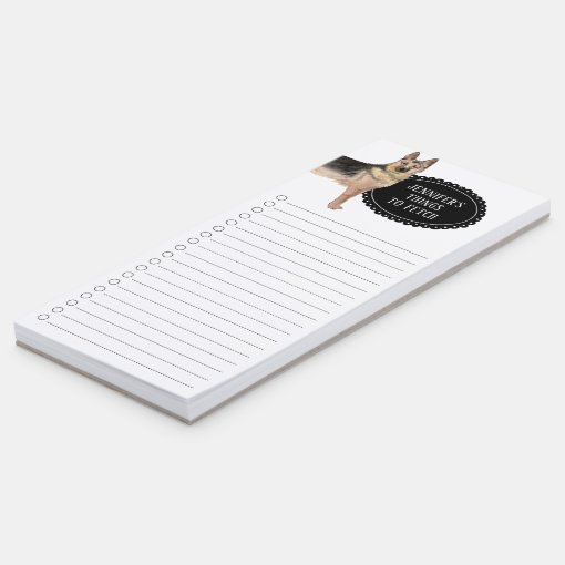German Shepherd Shopping List Magnetic Notepad | Zazzle