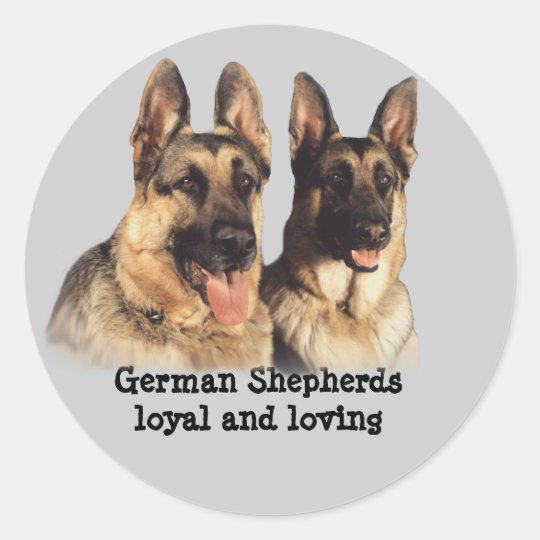 German Shepherd Stcker Classic Round Sticker | Zazzle.com