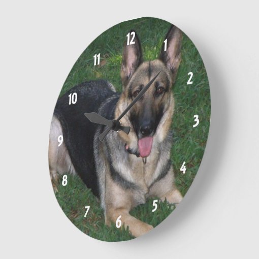 German Shepherd: Wall Clock | Zazzle
