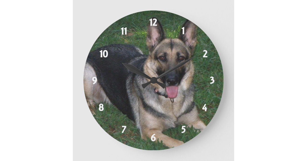 German Shepherd: Wall Clock | Zazzle