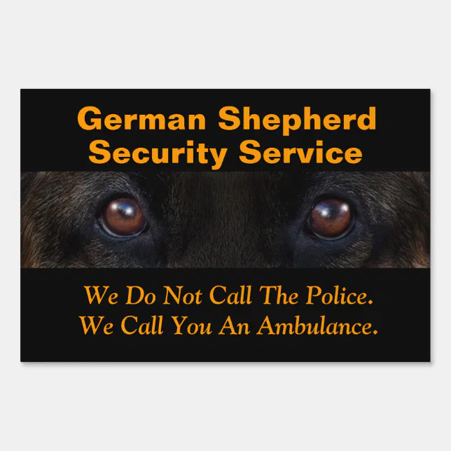 German Shepherd Warning Sign | Zazzle
