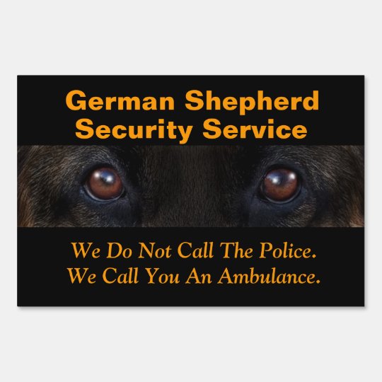 German Shepherd Warning Sign | Zazzle.com