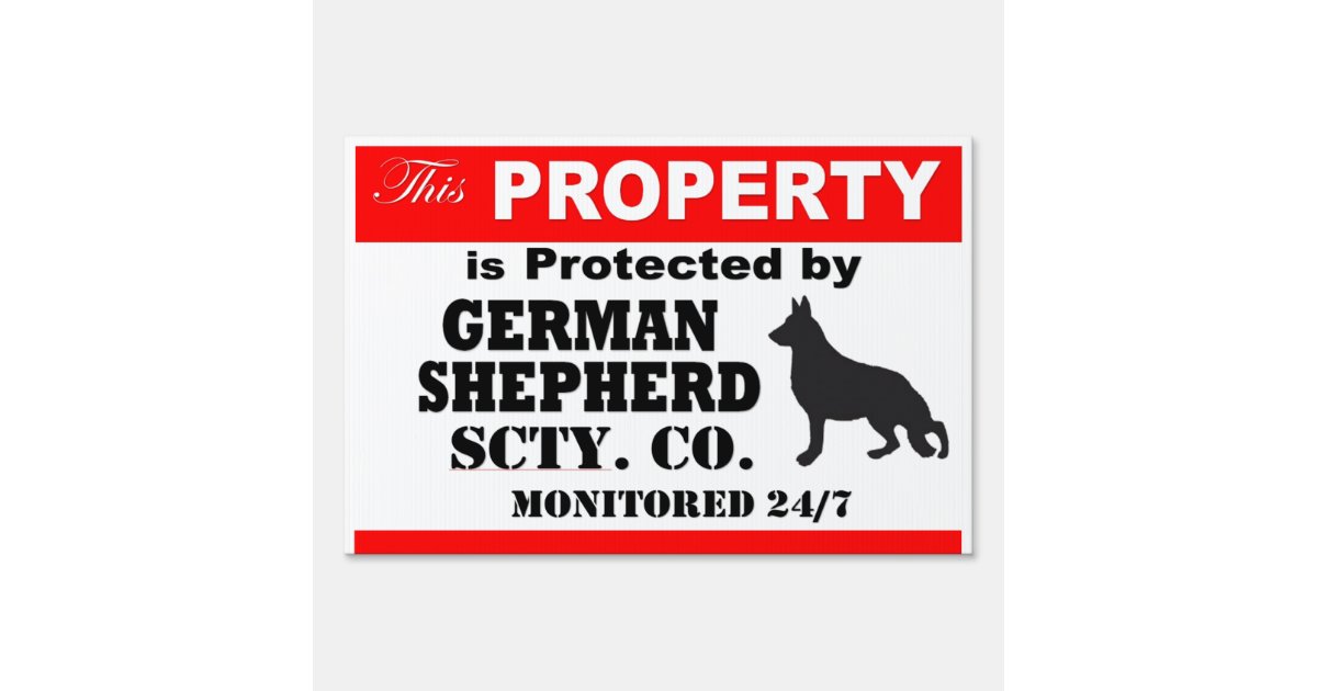 German shepherd Yard Sign | Zazzle