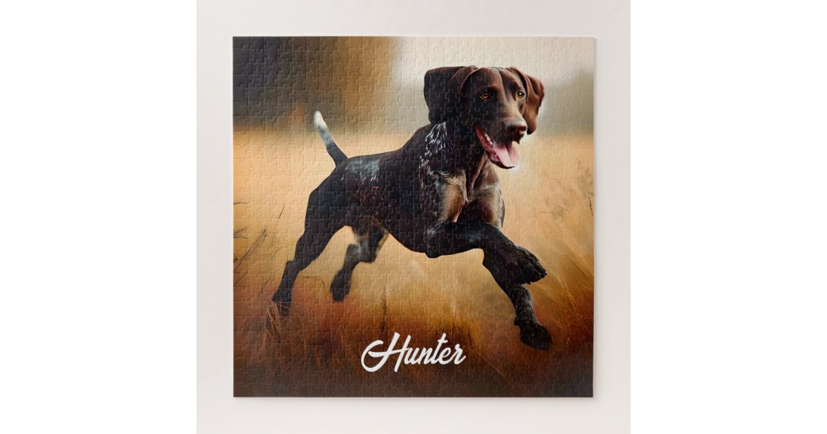 German Shorthair Pointer Running Jigsaw Puzzle | Zazzle