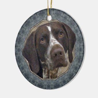 German Shorthaired Pointer Ceramic Ornament | Zazzle