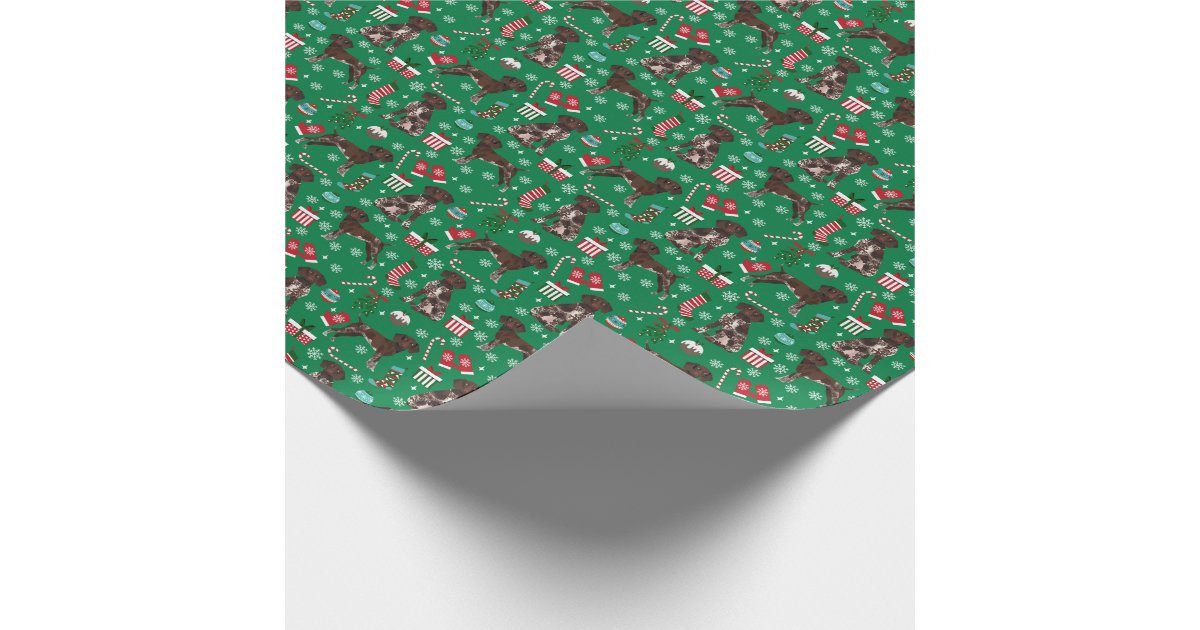 German Shorthaired Pointer christmas dog Wrapping Paper | Zazzle
