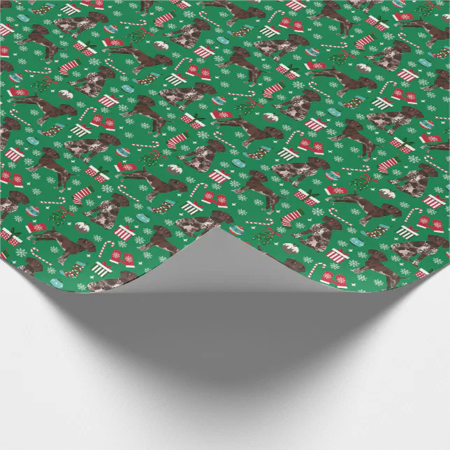 German Shorthaired Pointer christmas dog Wrapping Paper | Zazzle