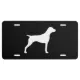 German Shorthaired Pointer Dog Breed Silhouette License Plate | Zazzle